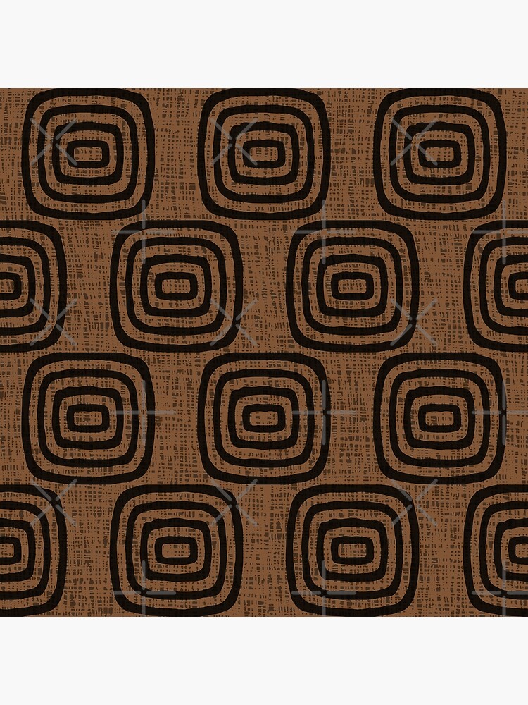 "Modern Mud Cloth Concentric Pattern 132" Poster for Sale by ...