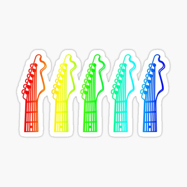 "Guitar Music" Sticker by Merchment | Redbubble