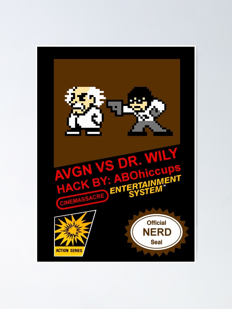 "AVGN VS Dr. Wily NES Box Art" Poster for Sale by ABOhiccups | Redbubble