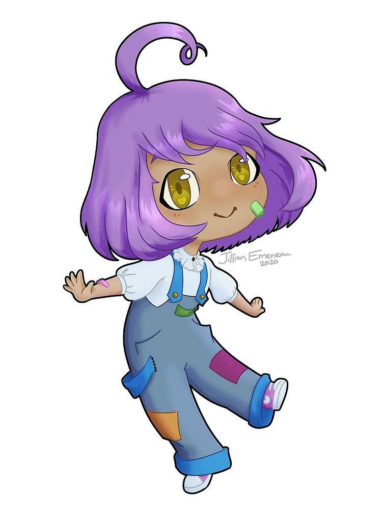 "Overalls Chibi Girl" Art Print for Sale by jmno | Redbubble