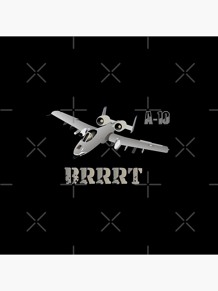 "A-10 Warthog Jet Aircraft BRRRT" Pin for Sale by NorseTech | Redbubble