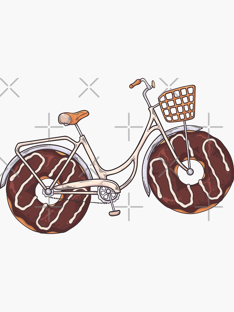 "Donuts Bike" Sticker by tambustore | Redbubble