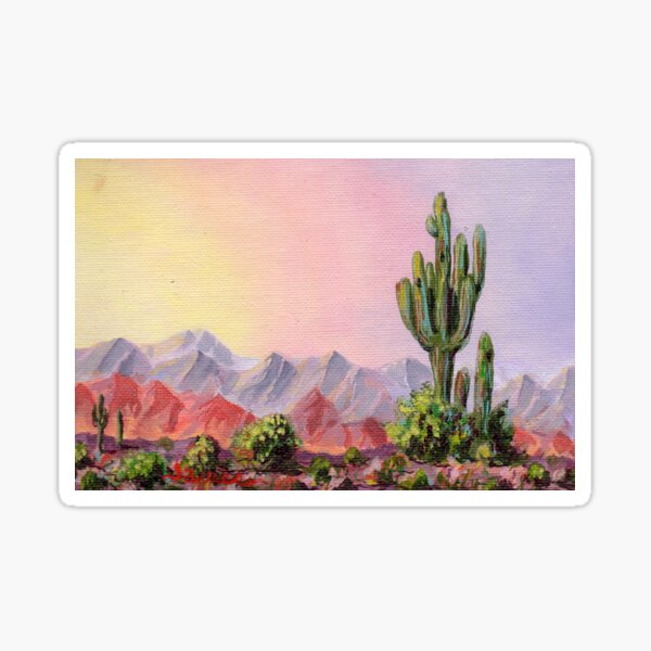 "A Desert Scene *" Sticker by JamesLHamilton | Redbubble