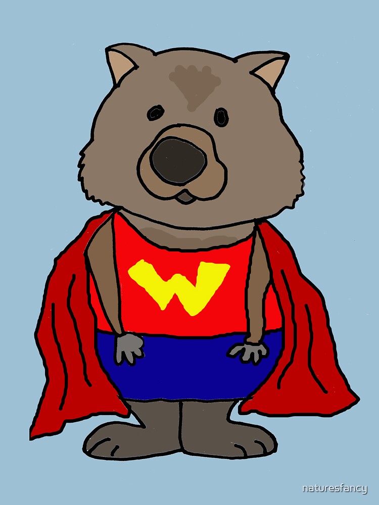 "Funny Wonder Wombat Superhero " T-shirt by naturesfancy | Redbubble