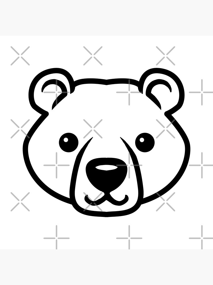 Póster «Oso Pictograma Minimalista Blanco y Negro» de tobiasfonseca ...