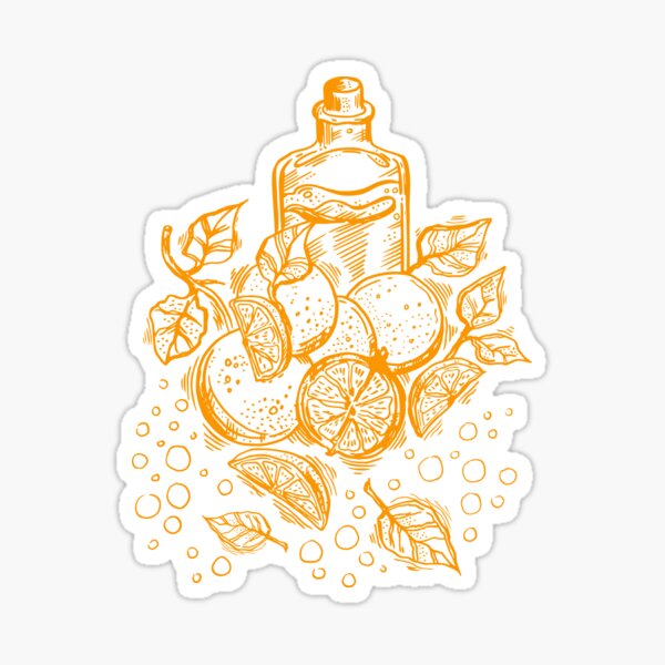 "Hand drawn ripe citrus" Sticker by AnnaAmon | Redbubble