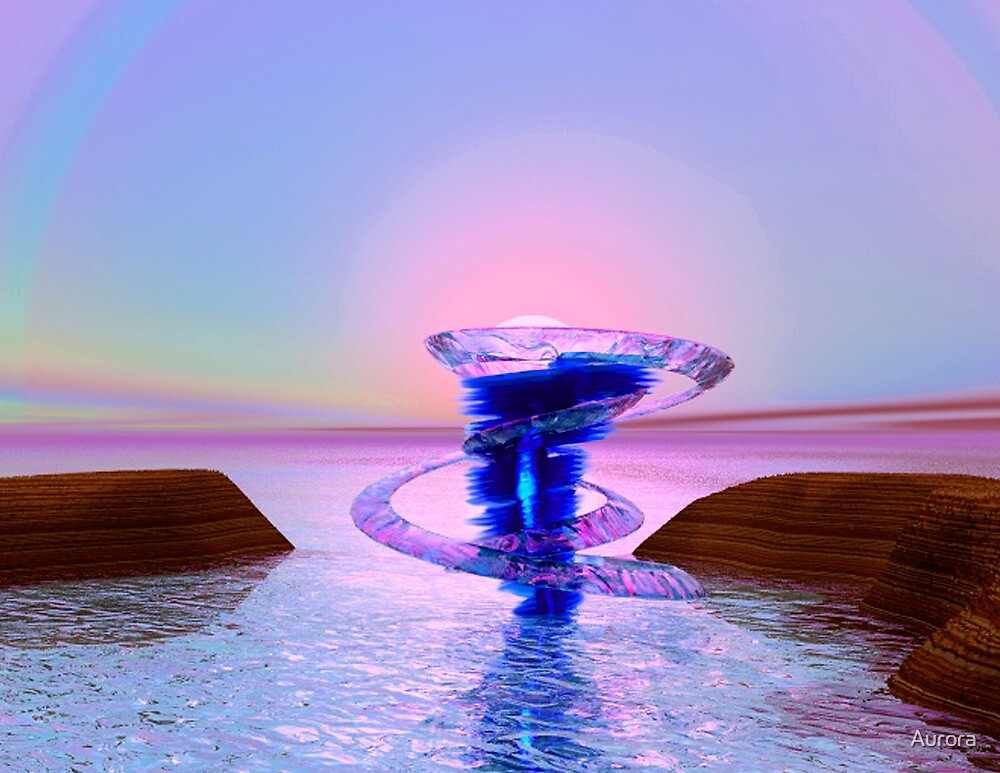 "Fantasy water whirlwind with ice rings" by Aurora | Redbubble