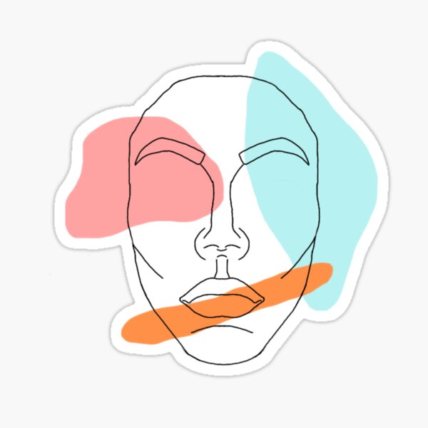 "Blank Face" Sticker by 21msteele | Redbubble