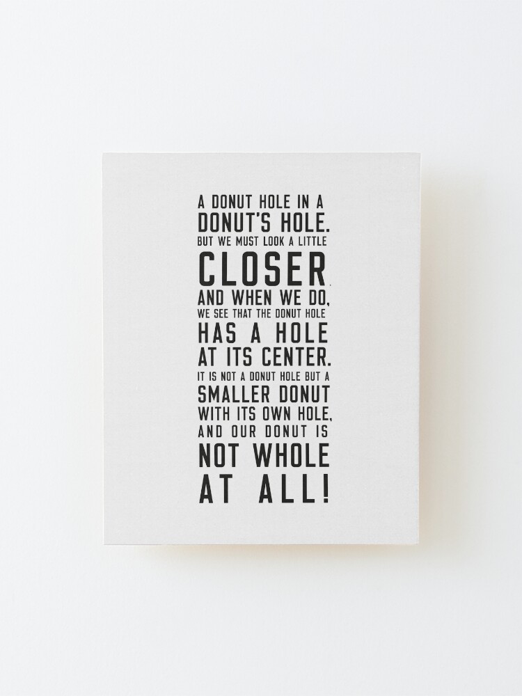 Impression montée « Discours de Benoit Donut Hole, Knives Out », par ...