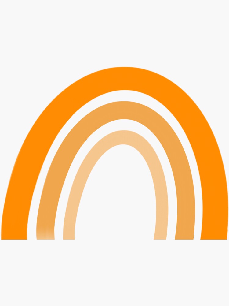 "Orange Rainbow " Sticker by alisonstangl | Redbubble