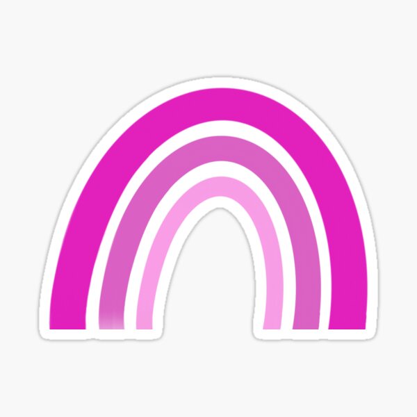 "Pink Rainbow " Sticker by alisonstangl | Redbubble