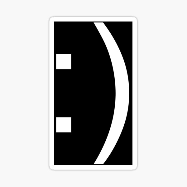 Sideways Smiley Stickers | Redbubble