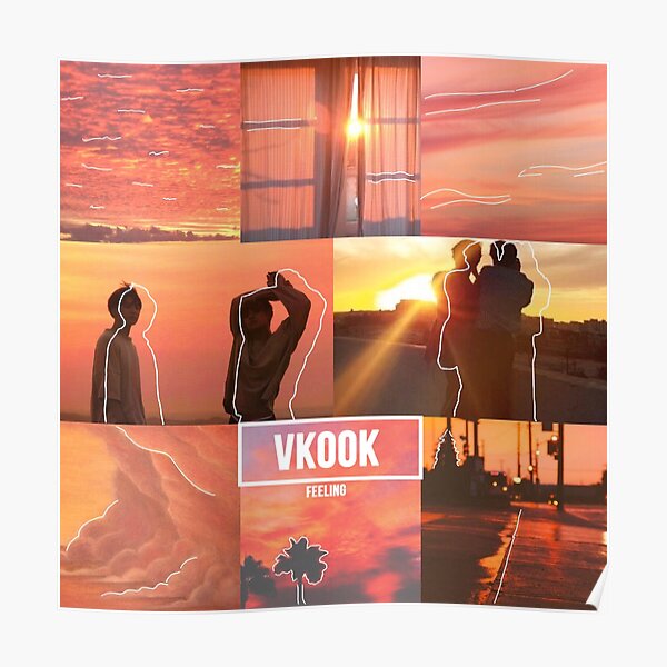"VKOOK/ Taekook Moodboard Edit" Poster by AdrisInspo | Redbubble