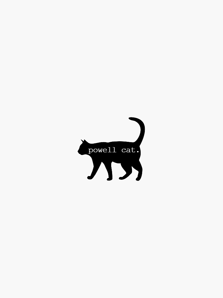 "Powell Cat" Sticker for Sale by gracesmorgan | Redbubble
