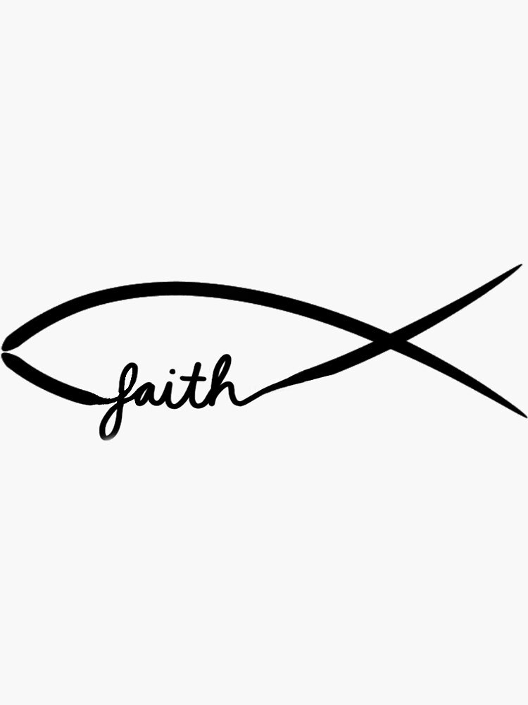 "Faith Fish" Sticker by millypops | Redbubble