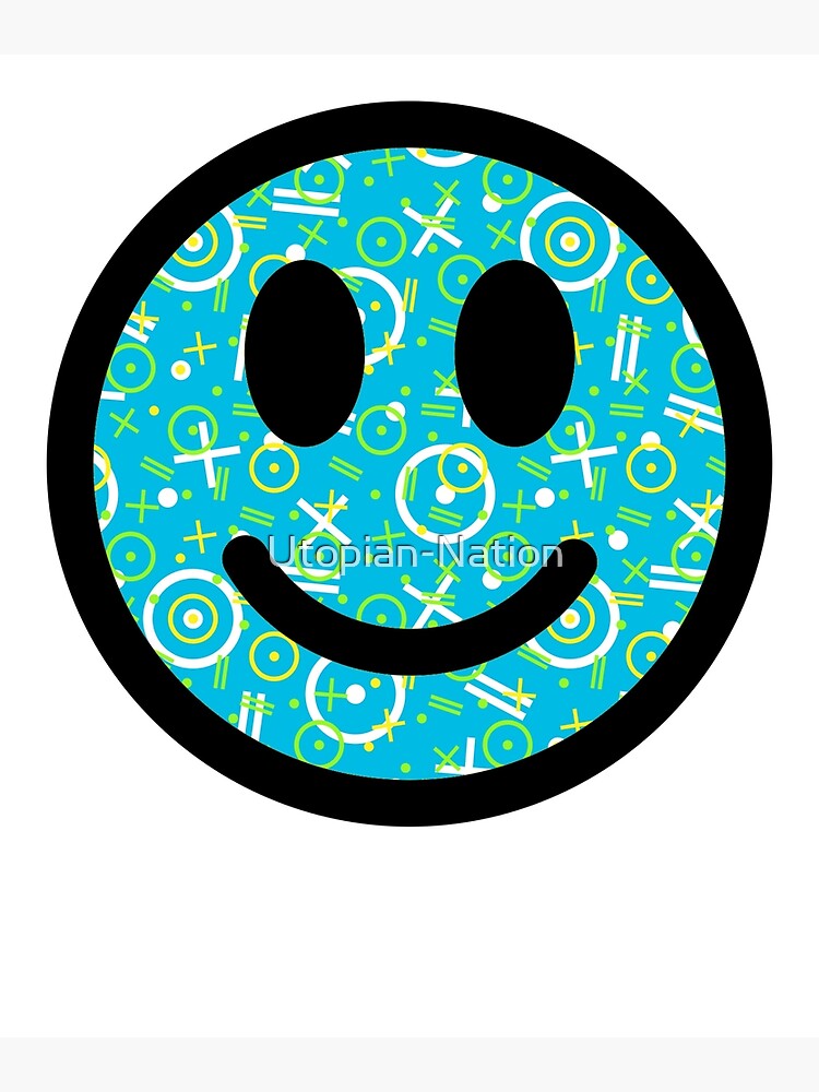Póster «Smiley Face Retro EDM Rave» de Utopian-Nation | Redbubble