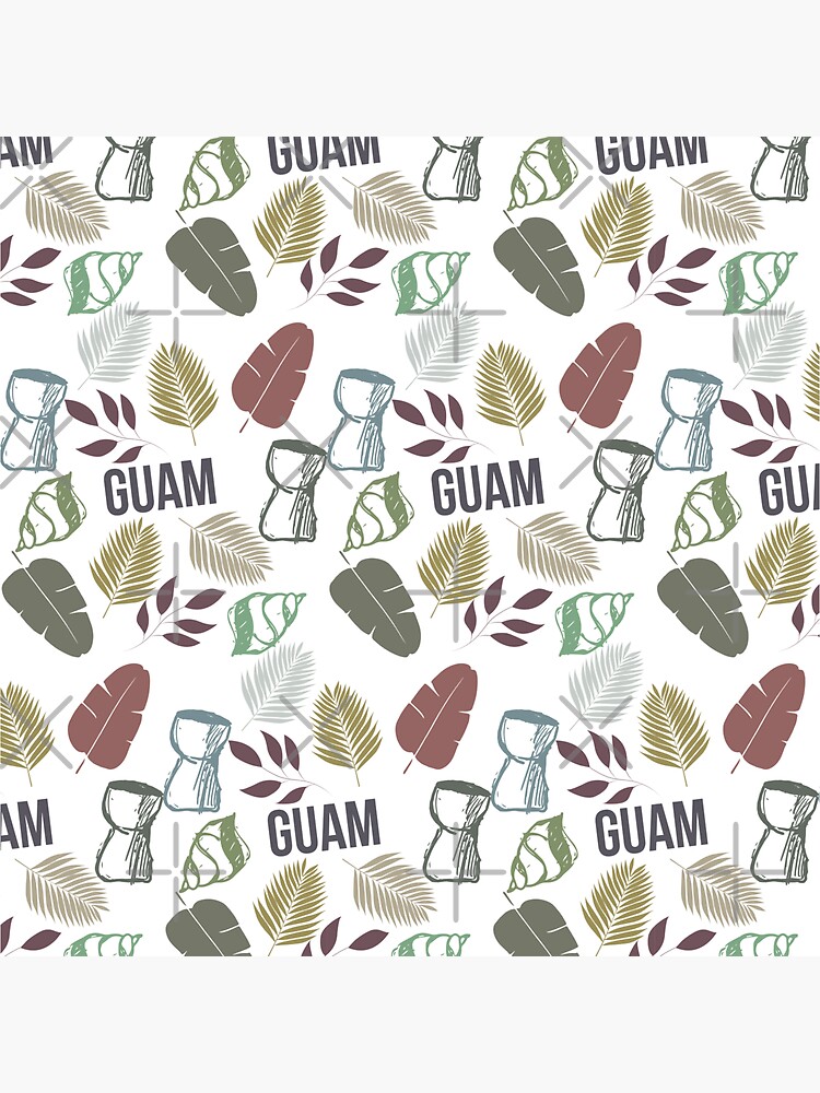 "Guam Tropical Plant Pattern" Sticker by aangoco | Redbubble