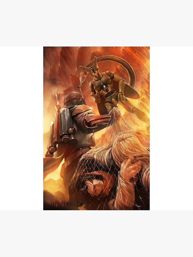 "Boba Fett CROSSOVER Dragon Ball" Art Print by slinkraz | Redbubble