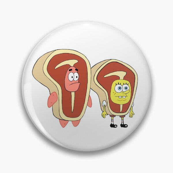 "Spongebob and Patrick in Steak Costumes" Pin for Sale by eltonjuan ...