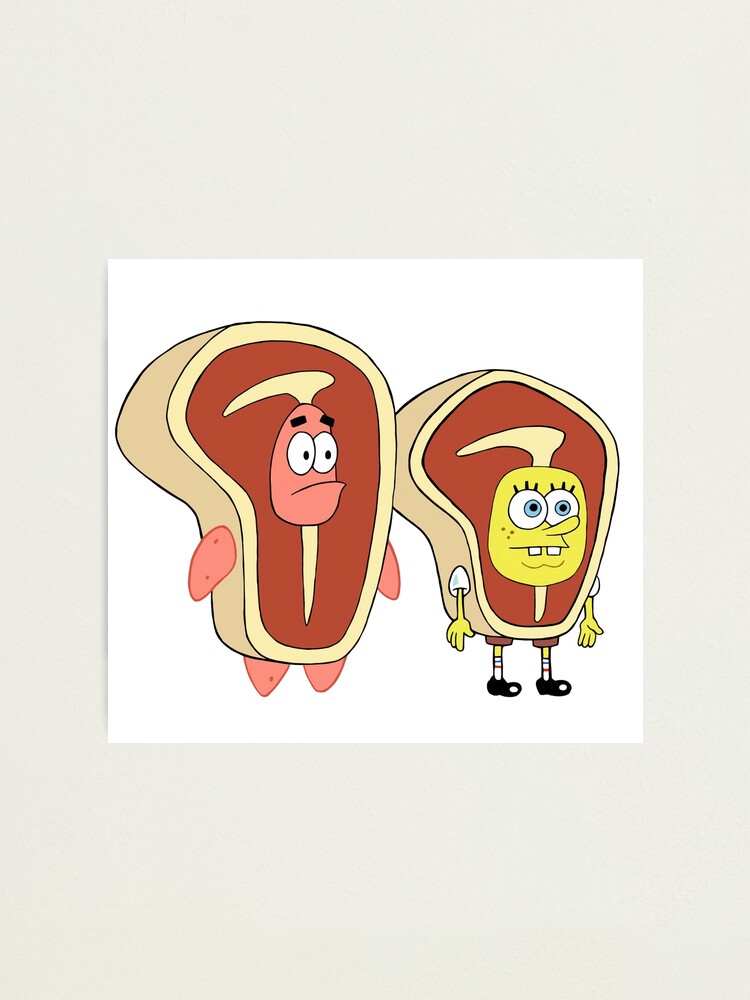 "Spongebob and Patrick in Steak Costumes" Photographic Print for Sale ...