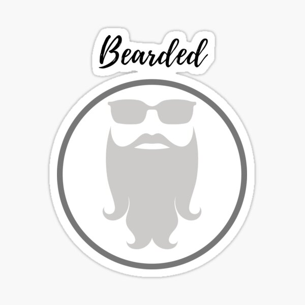 "Bearded, beard, beard bearer, style" Sticker for Sale by tsv1877 ...
