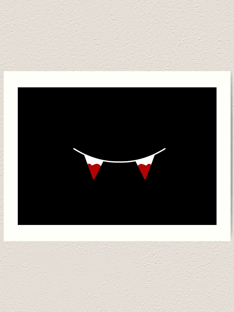 "Vampire Smile (bloody)" Art Print by heidibunny | Redbubble