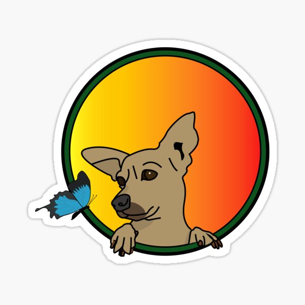 "Chipette and the butterfly" Sticker for Sale by Aureliastyle | Redbubble
