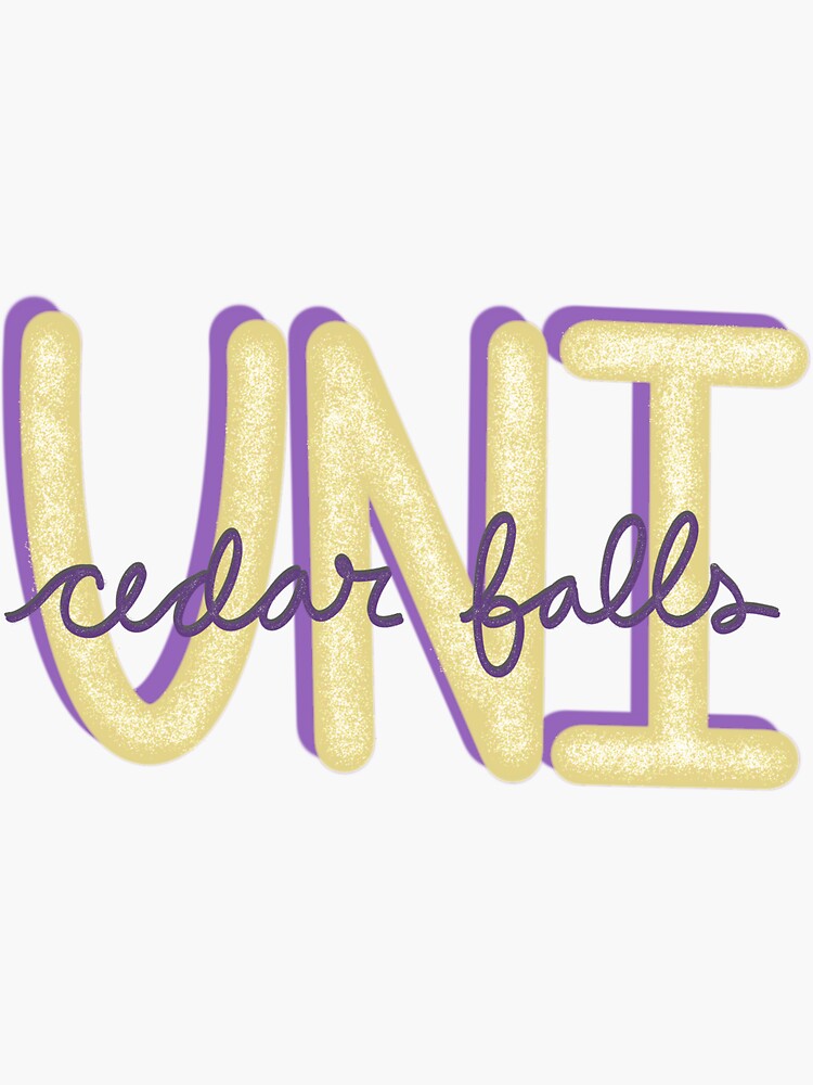 "University of Northern Iowa" Sticker by mrkraling | Redbubble