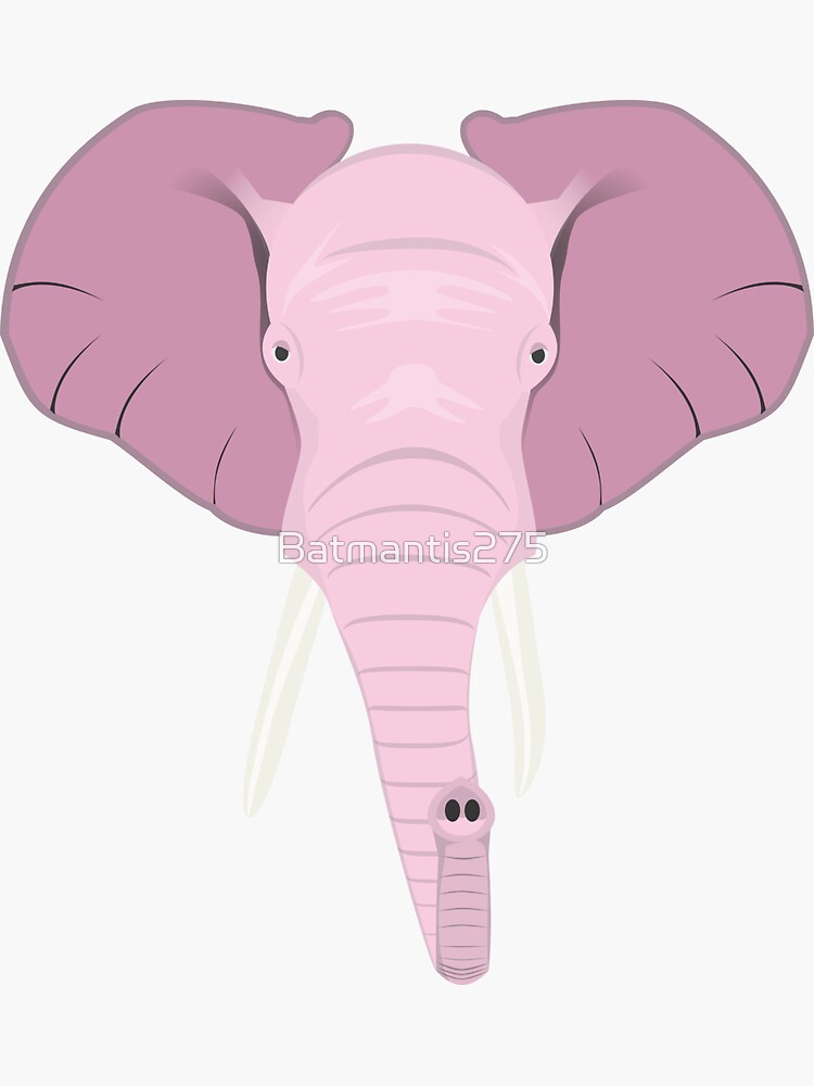 "Pink Elephant" Sticker for Sale by Batmantis275 | Redbubble
