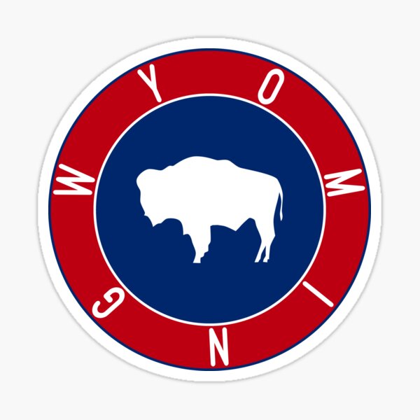 "Wyoming Flag Decal" Sticker for Sale by zsonn | Redbubble