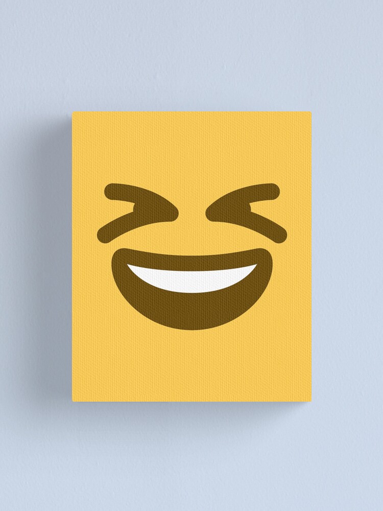 "Funny Face mask: Emoji Laughing" Canvas Print by drakouv | Redbubble
