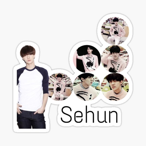 "Sehun then - now" Sticker for Sale by satansaysyo | Redbubble