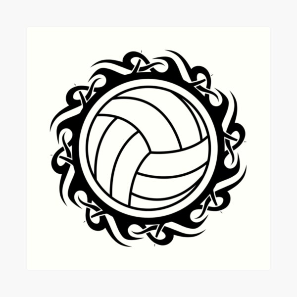 "tribal volleyball" Art Print for Sale by maydaze | Redbubble