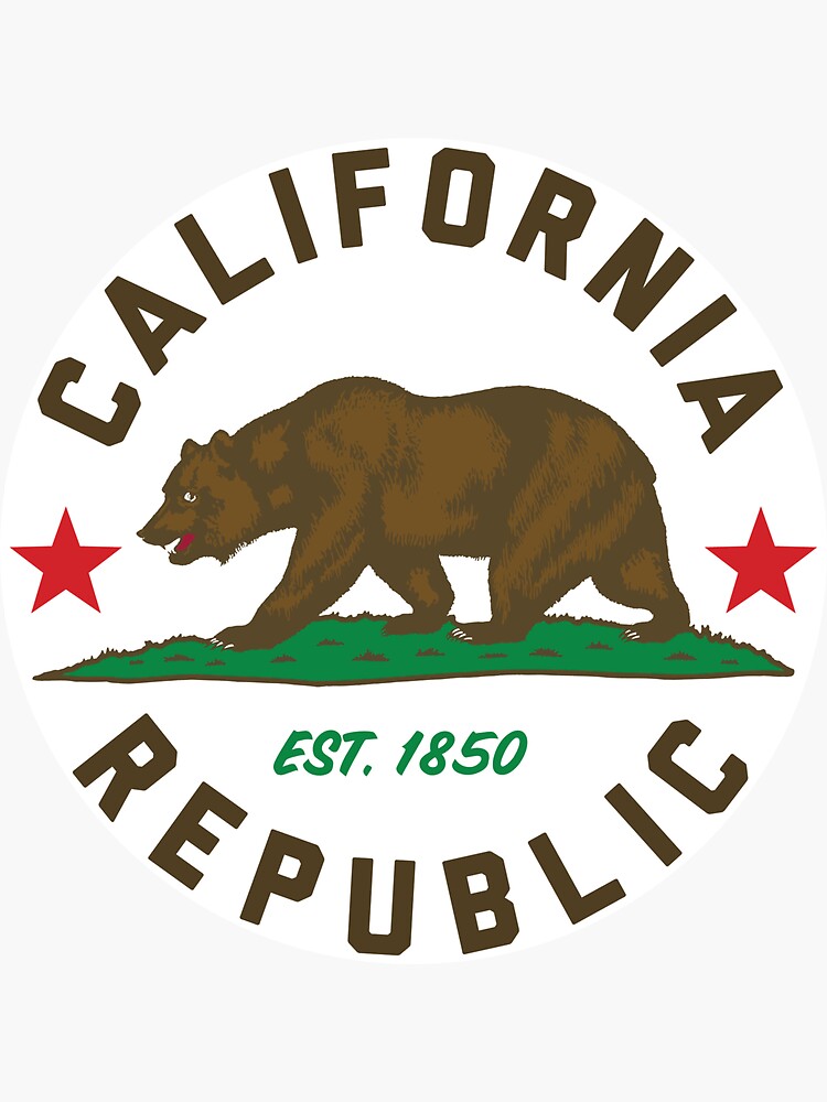 "California Republic" Sticker for Sale by astroginseng | Redbubble