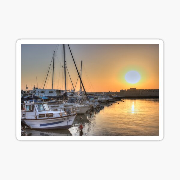 "Amazing sunset at Jaffa port Tel Aviv" Sticker for Sale by ...