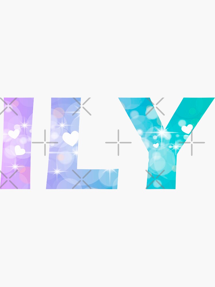 "ILY" Sticker by HiddenStar02 | Redbubble