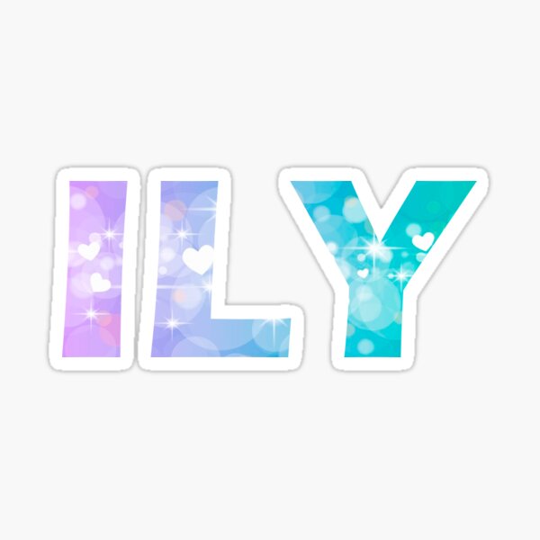 "ILY" Sticker by HiddenStar02 | Redbubble