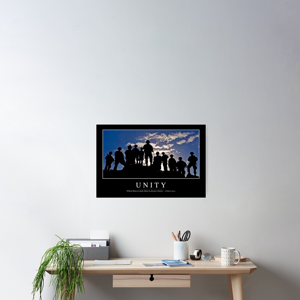 "Unity: Inspirational Quote and Motivational Poster" Poster for Sale by ...