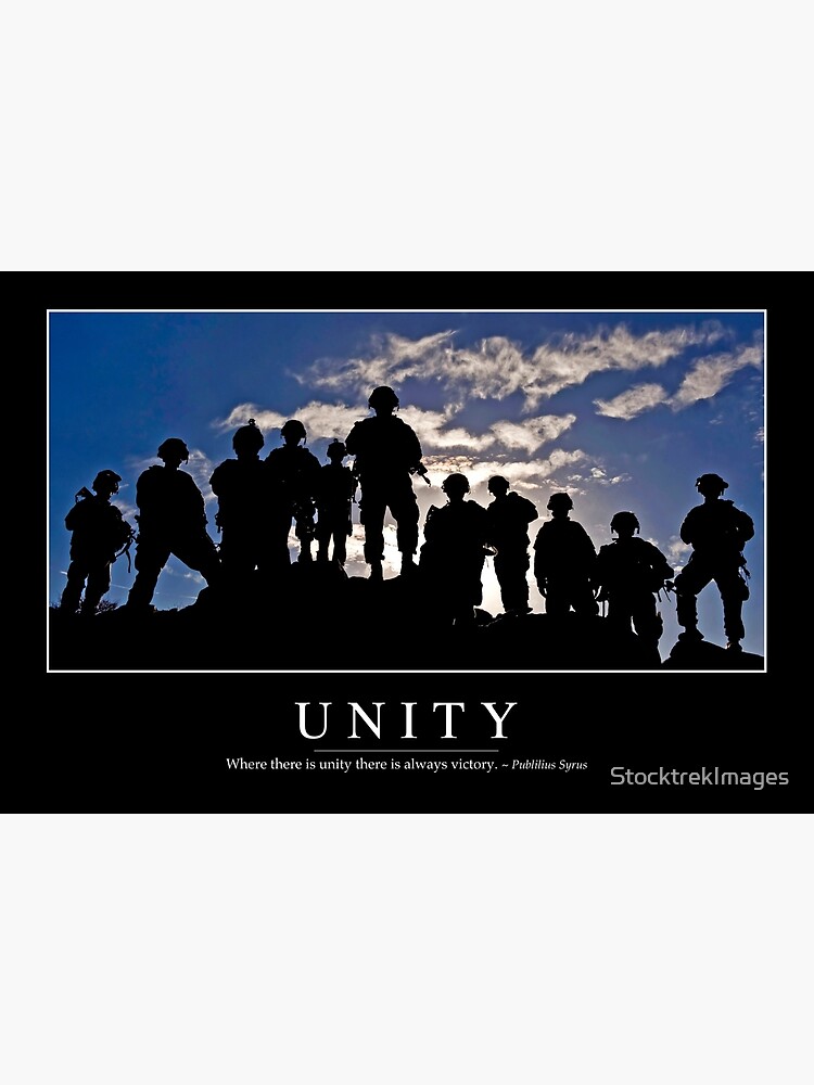 "Unity: Inspirational Quote and Motivational Poster" Poster for Sale by ...