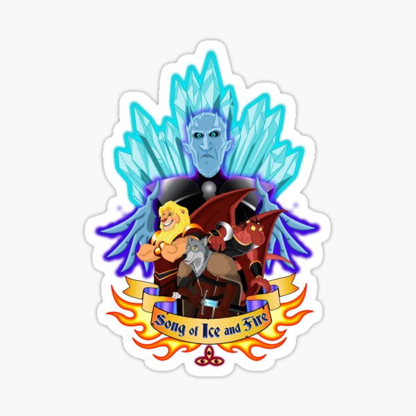 "World of Ice and Fire" Sticker for Sale by BuckRogers | Redbubble