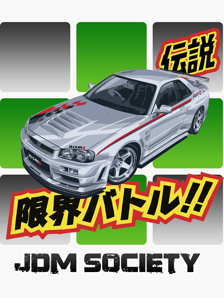 "Nismo Z-Tune R34 Skyline GT-R" Sticker for Sale by carsaddiction ...