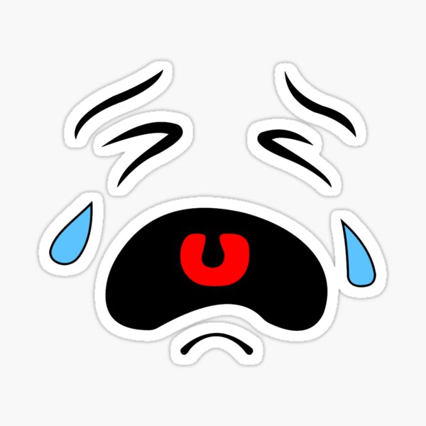 "Crying Face" Sticker by drakouv | Redbubble