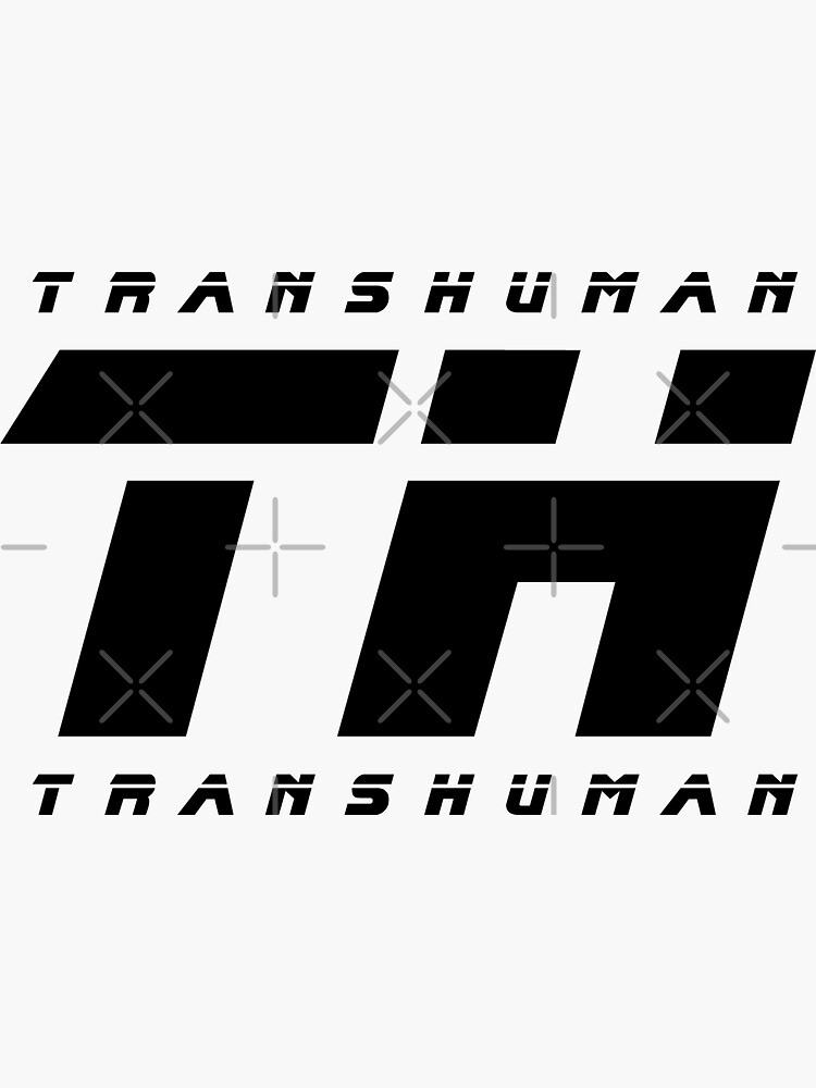 "Transhuman logo (dark)" Sticker for Sale by KevinBlackmon | Redbubble
