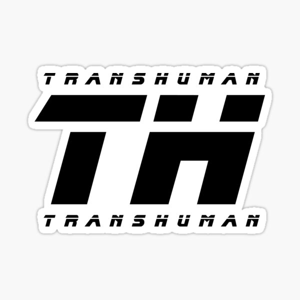 "Transhuman logo (dark)" Sticker for Sale by KevinBlackmon | Redbubble