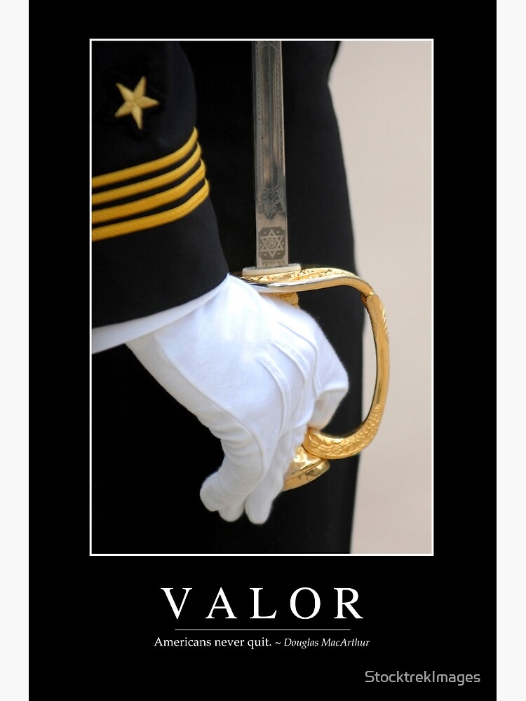 "Valor: Inspirational Quote and Motivational Poster" Photographic Print ...