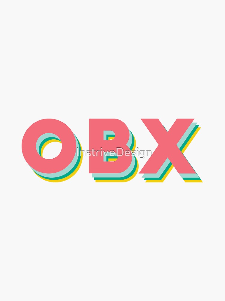 "OBX, Outer Banks Design" Sticker by InstriveDesign | Redbubble