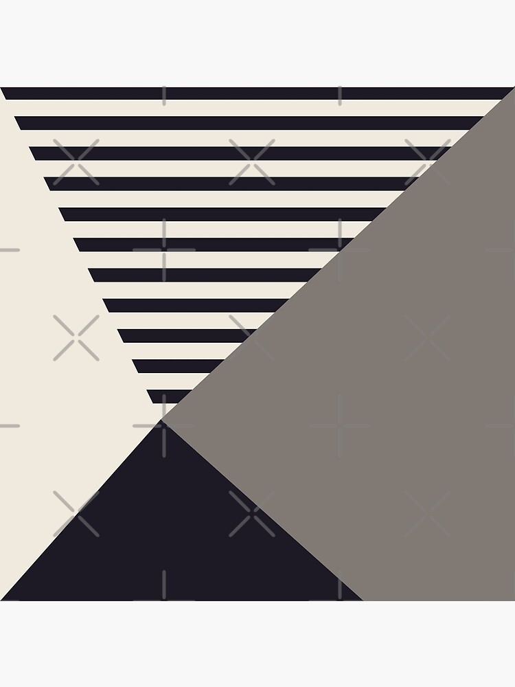 "Geometry with stripes and block colors" Poster by lattedesign | Redbubble