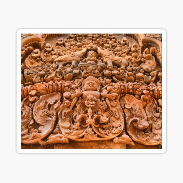 "Stone carvings above a door lintel ( 4 ) Detailed carving." Sticker by ...