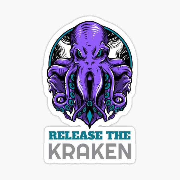 "Release the Kraken " Sticker for Sale by AndApArt | Redbubble