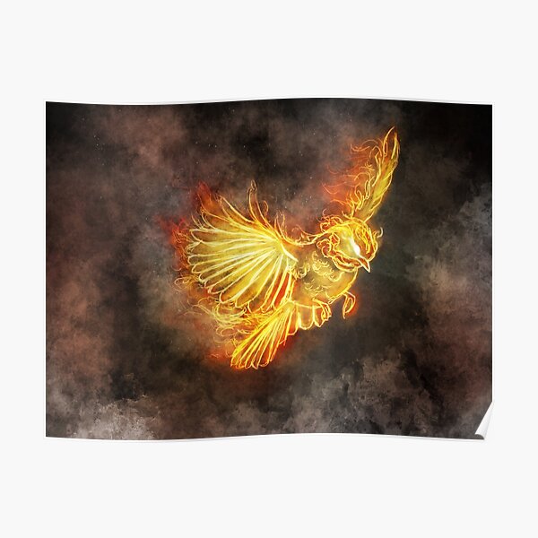 "Fire Bird" Poster by Azurxe | Redbubble
